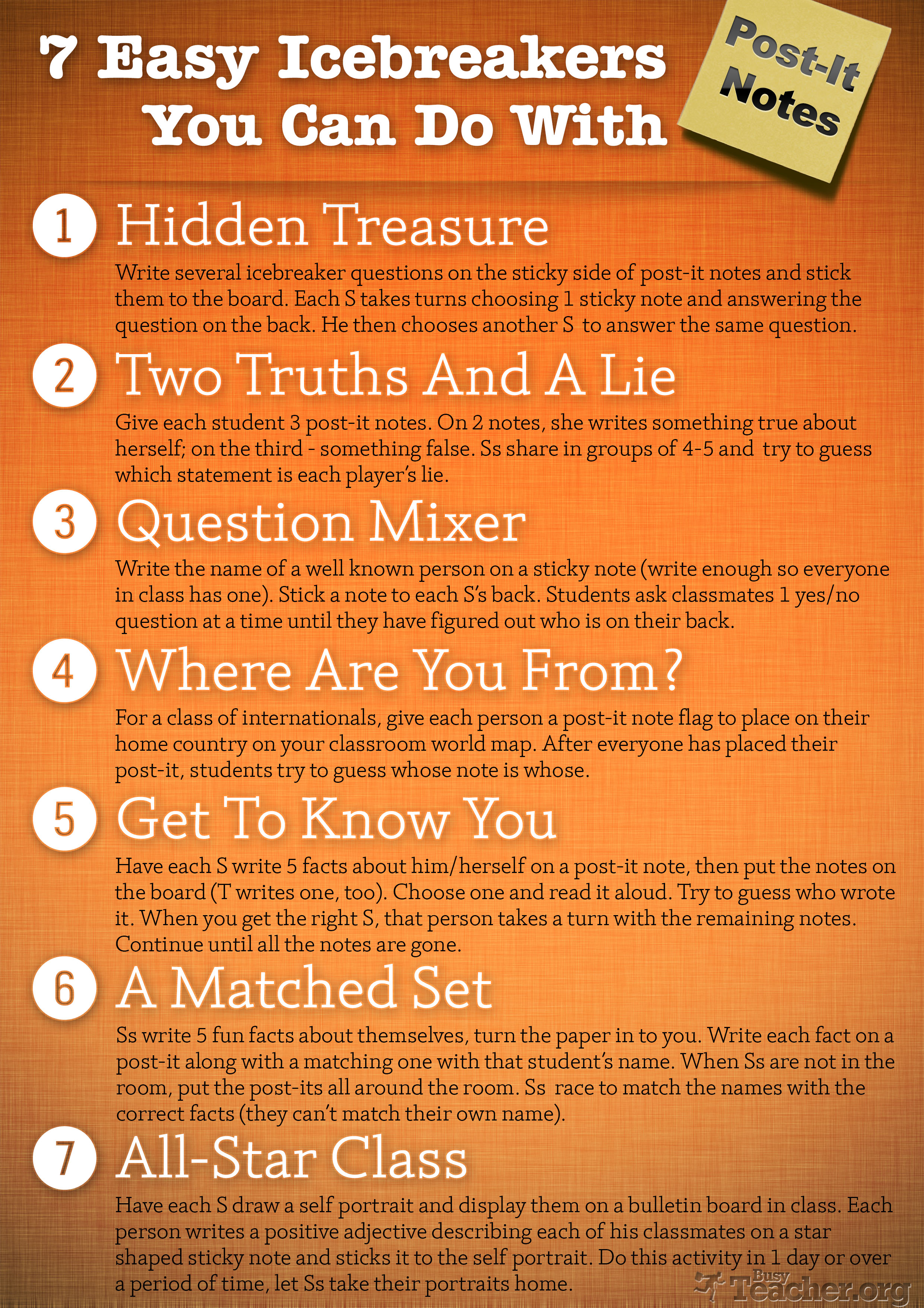 7 Icebreakers To Use With Students In The First Week Of The New School 7 Icebreakers To Use With Students In The First Week Of The New School