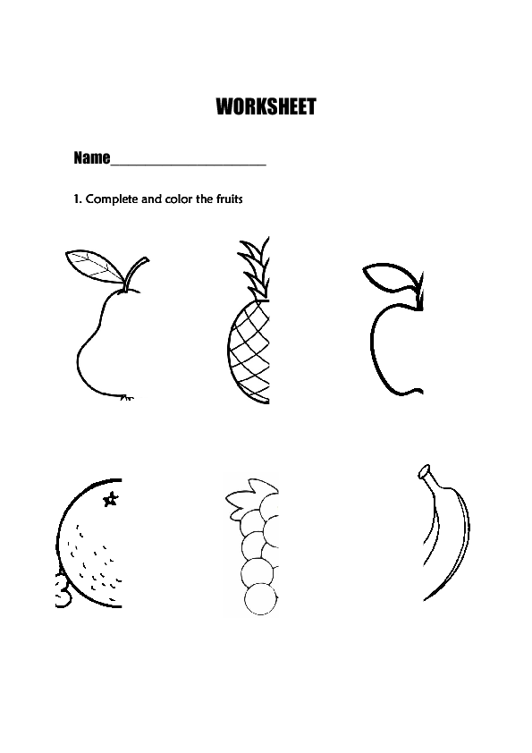 Preschool Fruit Worksheet Preschool Fruit Worksheet