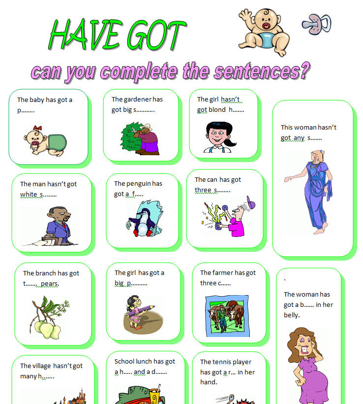 Have Got Worksheet Have Got Worksheet