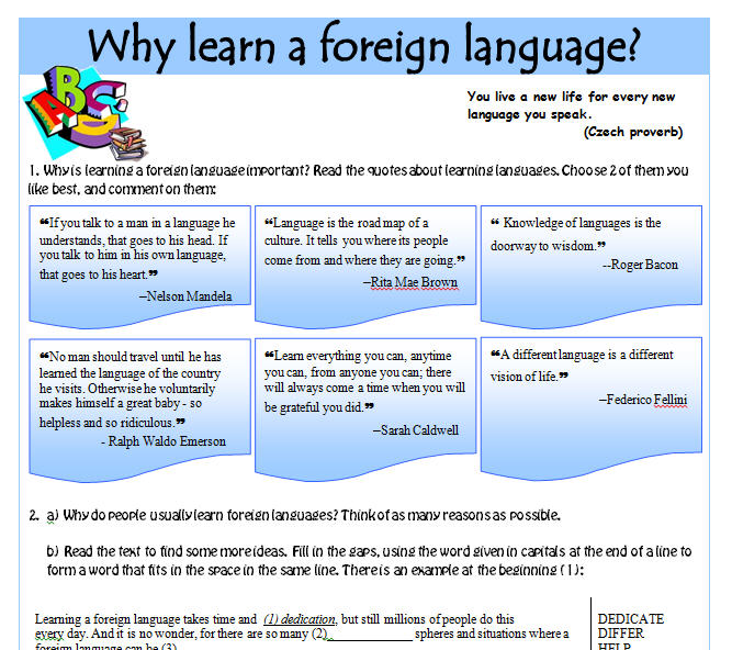 Why Learn A Foreign Language