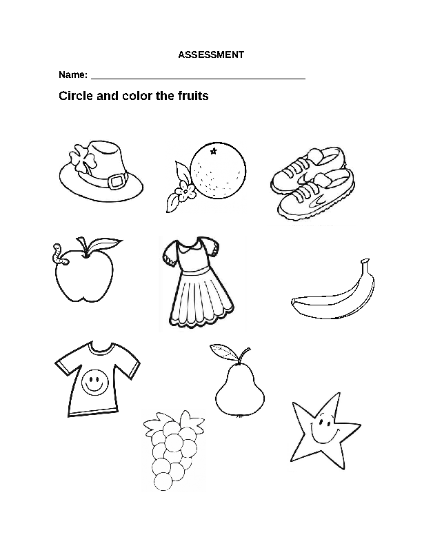 Fruits Worksheet Fruits Worksheet