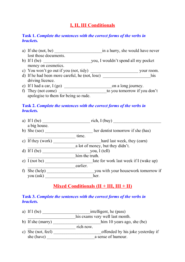 Mixed Conditionals Type 2 And 3 Exercises Pdf Exercise Poster