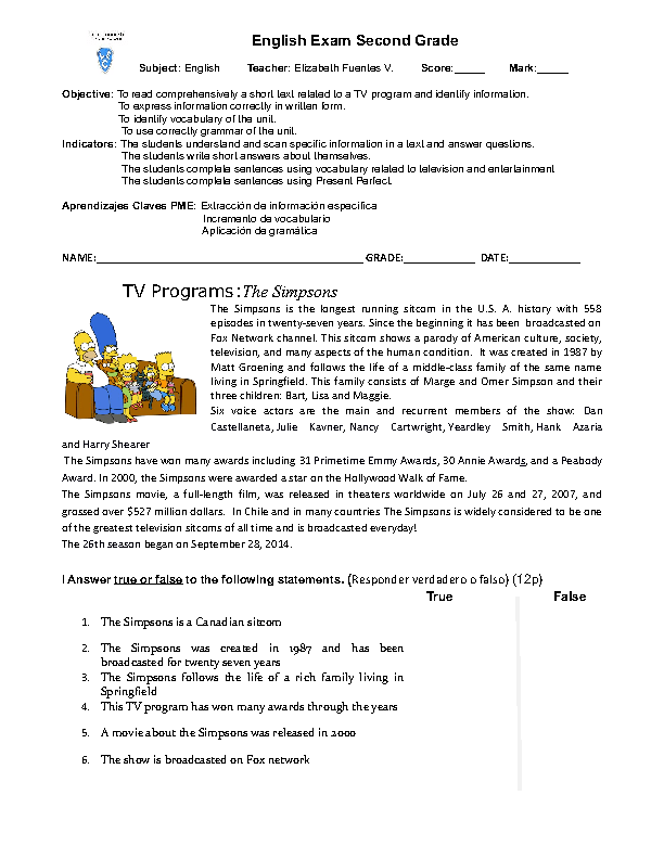 Reading Level For 2nd Grader