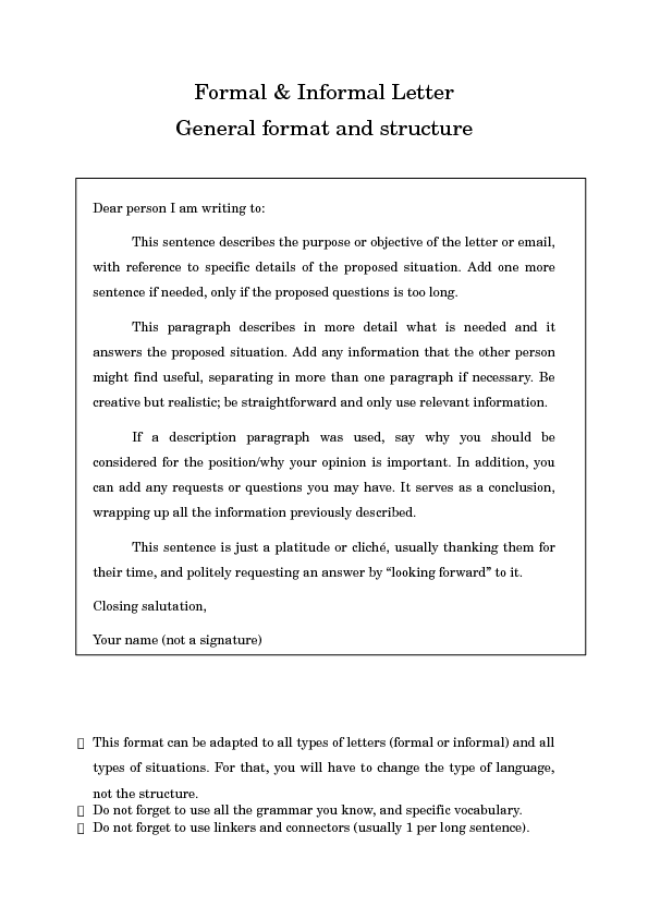 Formal And Informal Emails Format For FCE And CAE Formal And Informal Emails Format For FCE And CAE