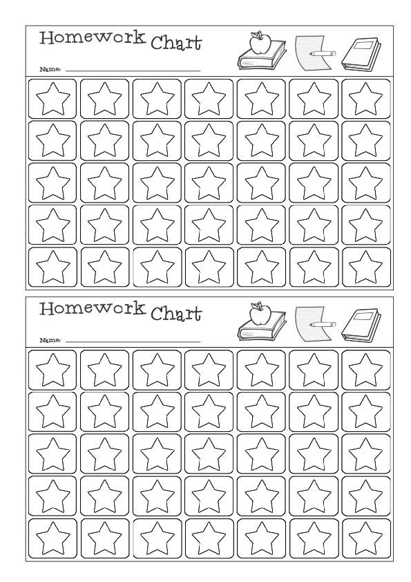 Homework Reward Chart
