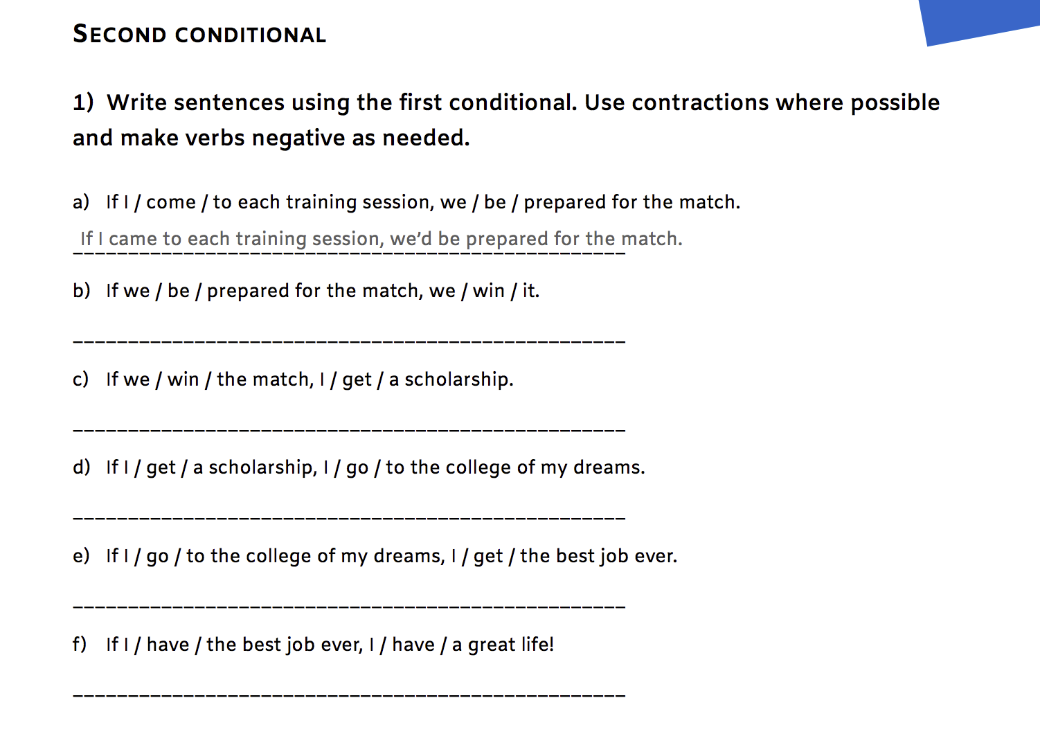 Conditional Type 0 1 2 3 Lesson Pdf